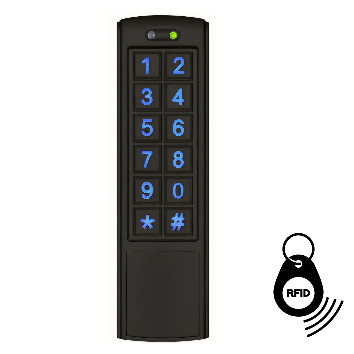 KP-1000L BLACK Bedraad Codeklavier met 2 Kanalen IP66 2-kanaals ...