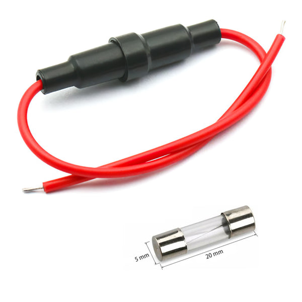 Glaszekeringhouder + Glaszekering Fuse Holder 5x20 mm – Zenderservice