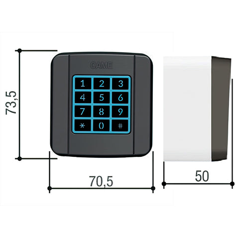 Came 806SL-0170 Codeklavier 433.92 MHz Grijs Codepaneel voor Came ...